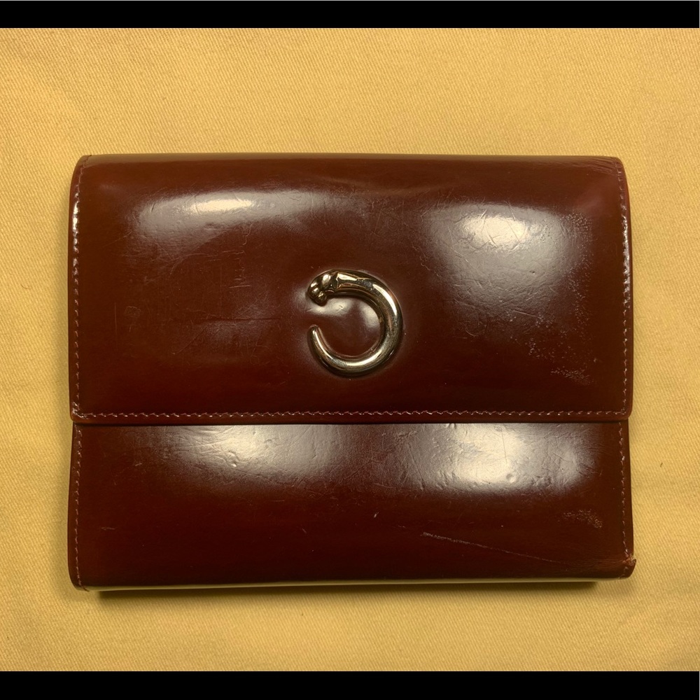 Cartier Patent Leather Panther Wallet - Gem